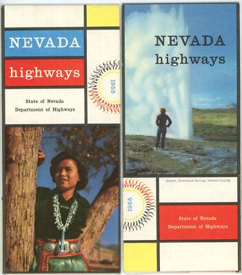Vintage 1955 Nevada Official Road Map – State Highway Department | eBay