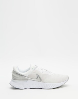 Nike React Miler Running Trainers CW1778-100 White/Grey/Silver US 7 | eBay Australia