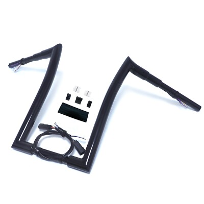 Black 16" Prewired 32mm 1.5" Handlebar For 08-13 Road King FLHR (Spike ...
