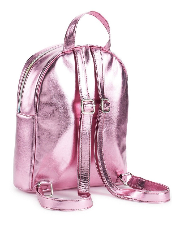 OMG Accessories, Girls Glitter Metallic Rainbow Pink Mini Backpack ...