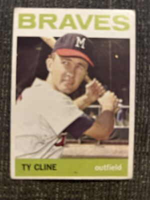 1964 Topps Baseball Card #171 Ty Kline Milwaukee Braves Ex+ Free ...