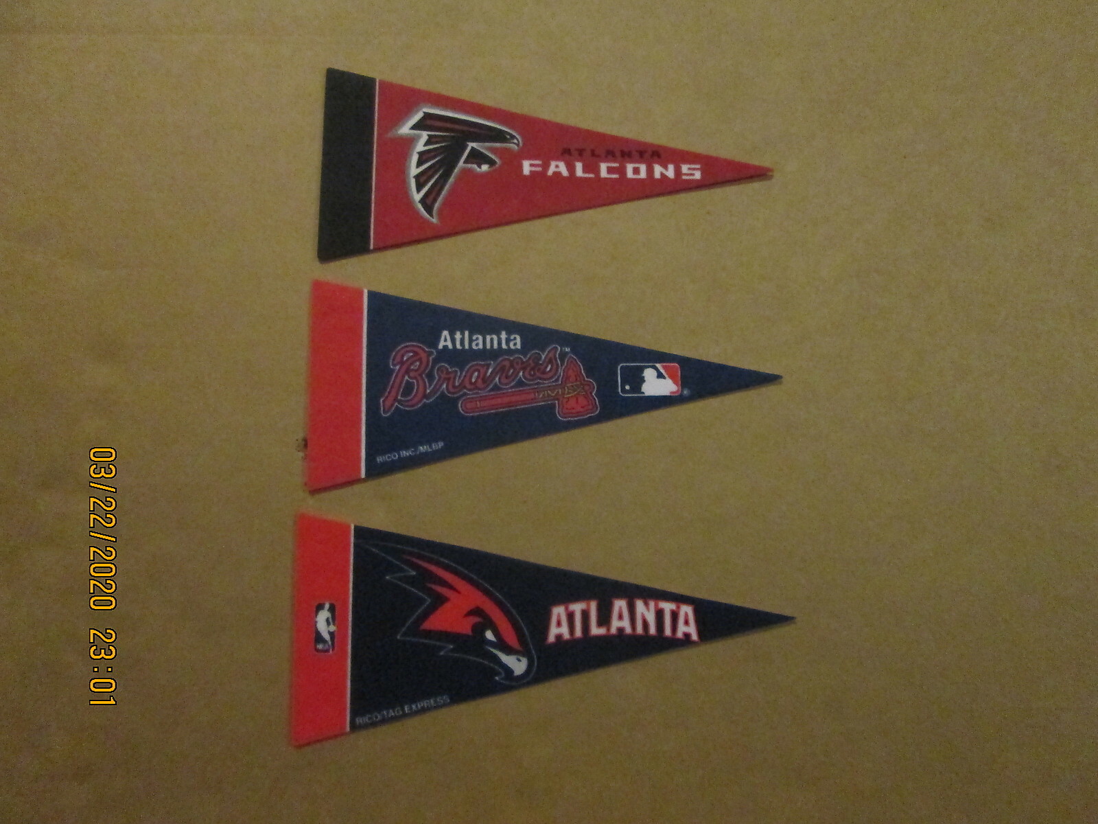 MLB NBA NFL Lot of 3 Different Atlanta Based Teams 4x9 Mini Sports ...