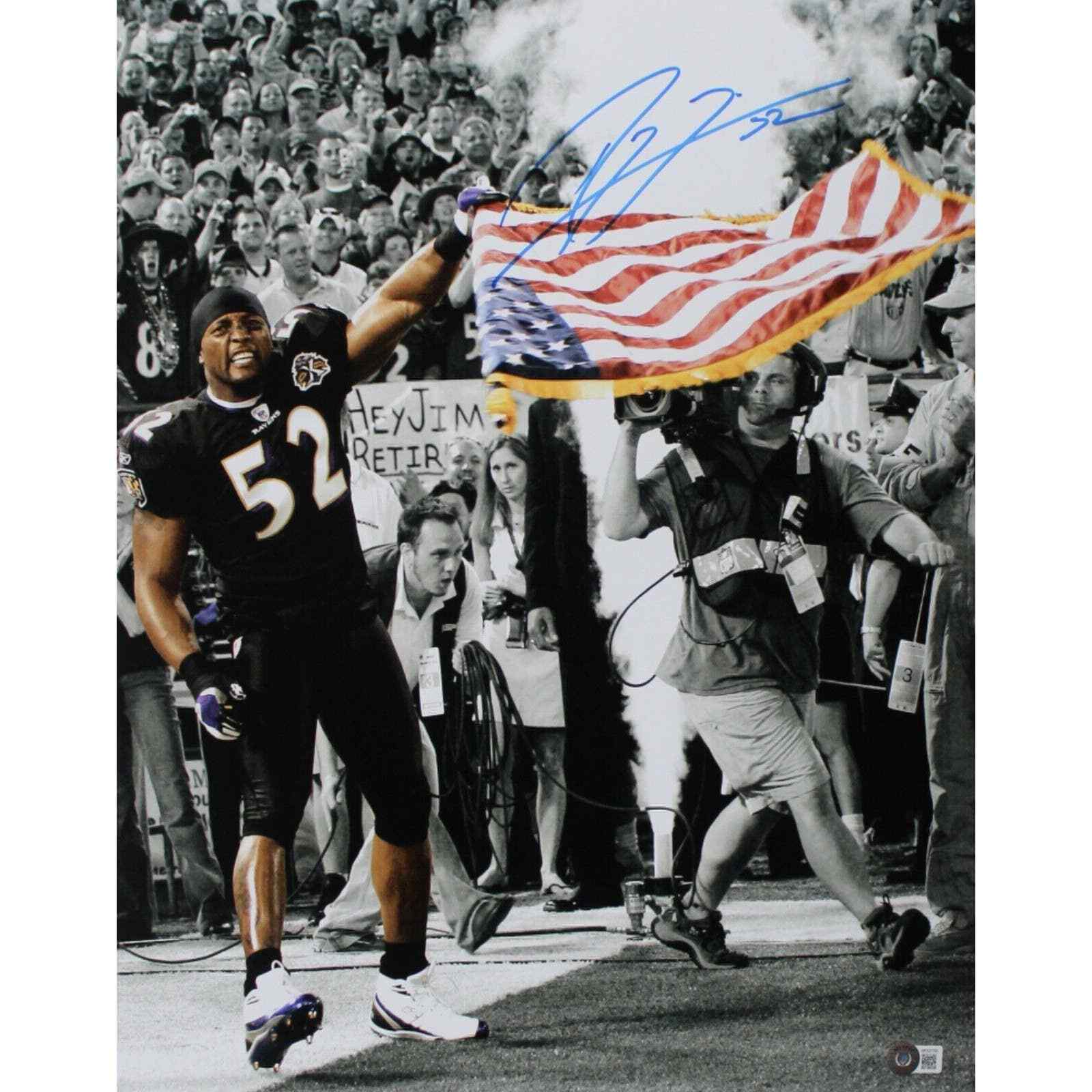 RAY LEWIS Signed Autographed Ravens 8x10 Photo Beckett COA | eBay