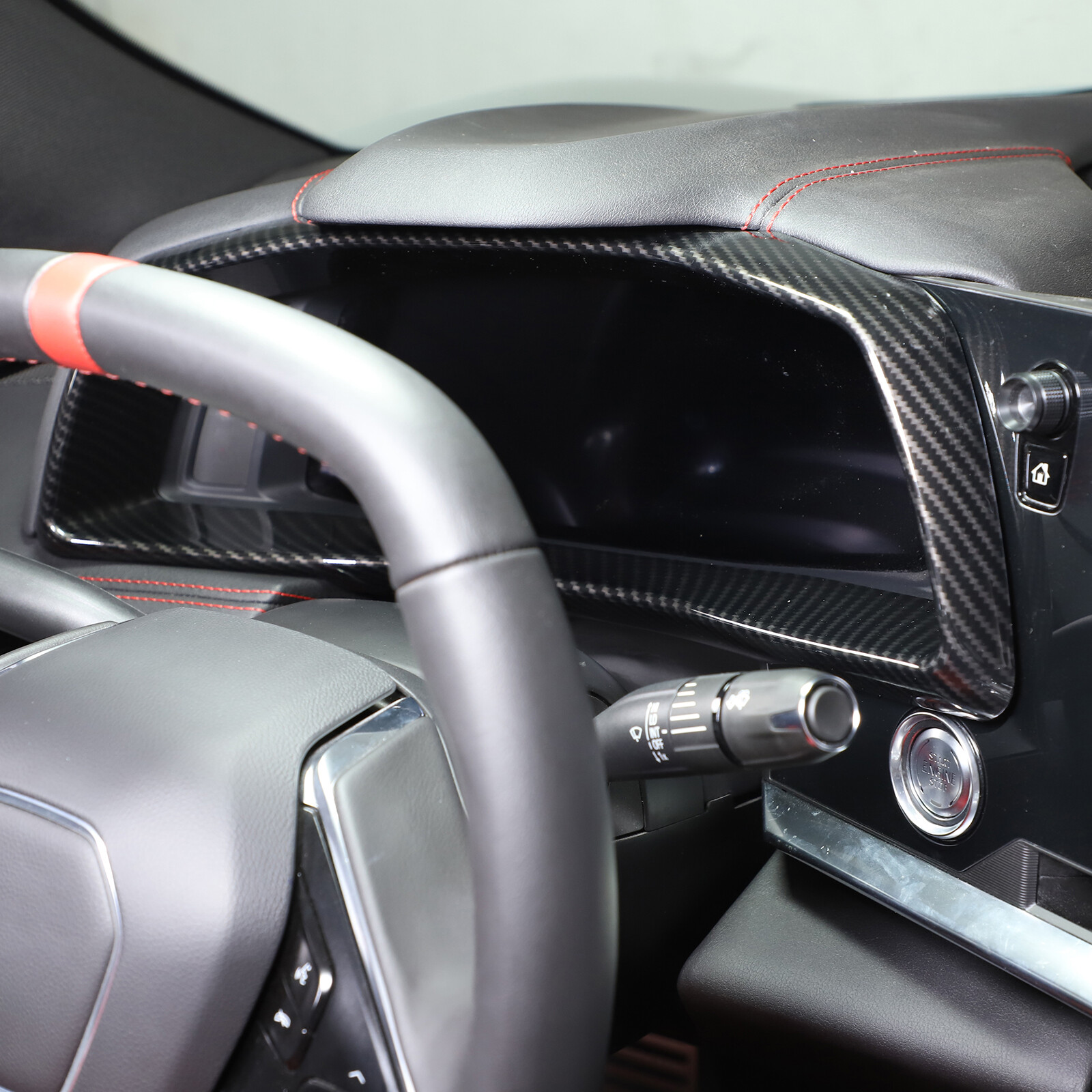 Carbon Fiber Central Console Dashboard Speedometer Cover For Corvette ...