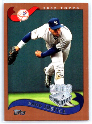 David Justice - 2002 Topps Opening Day #131 - NY - NR MINT | eBay