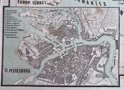 Russian Empire St. Petersburg city plan Poland Ukraine Crimea Moscow ...