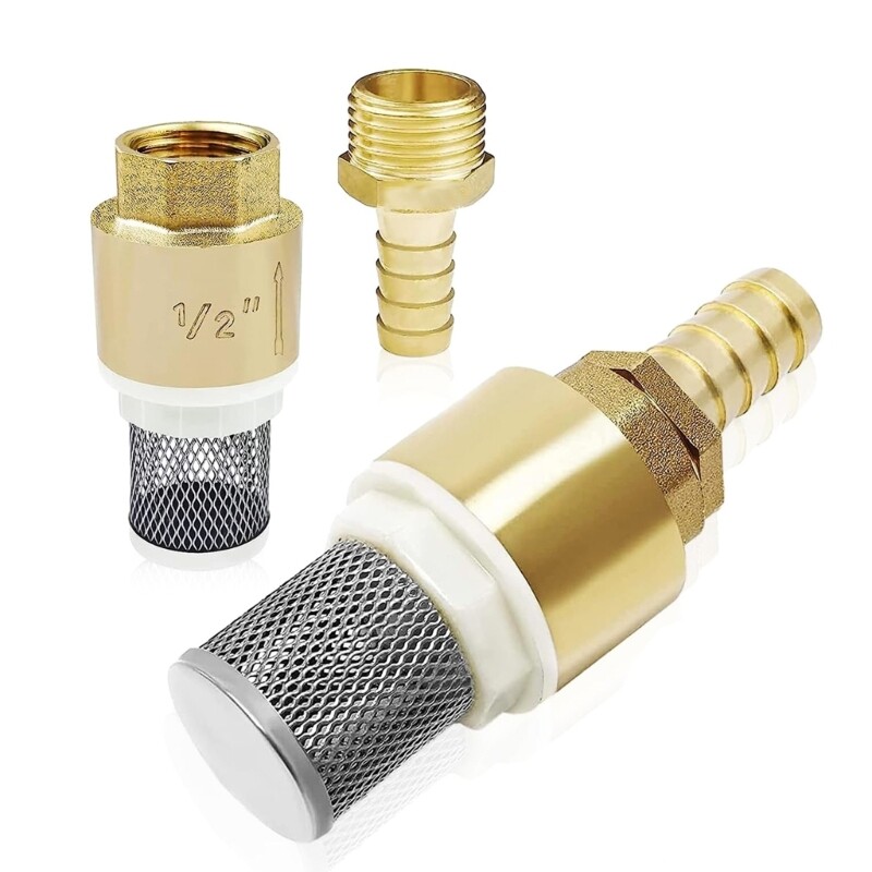 1/2in Brass Foot Valves Hose Barb Brass Check Valves With Hose ...