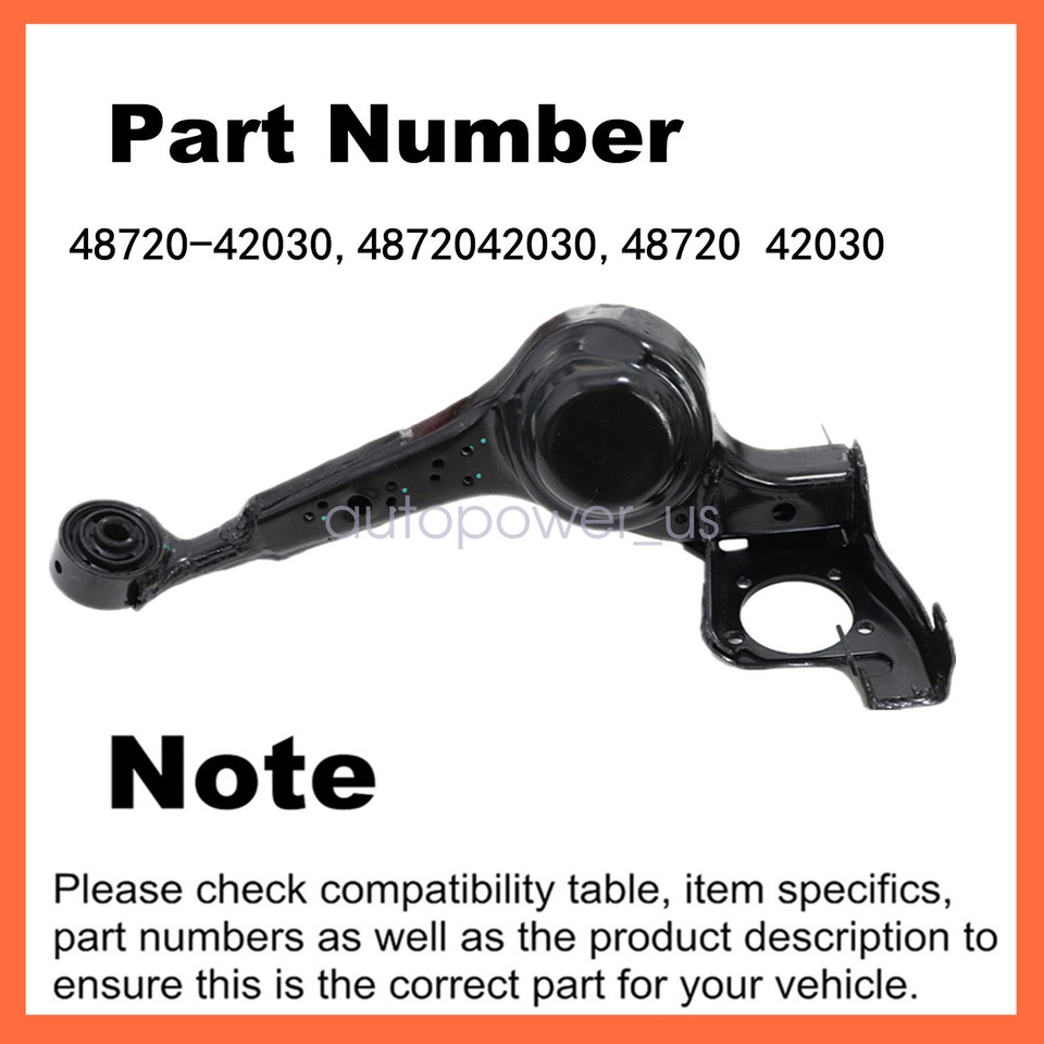 Rear LH Lower Suspension Control Arm Sub-Assy for Toyota RAV4 01-05 ...