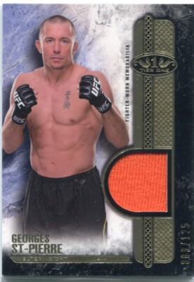 2017 Topps Tier One - GEORGES ST-PIERRE - Fighter Worn Relic - UFC #d ...