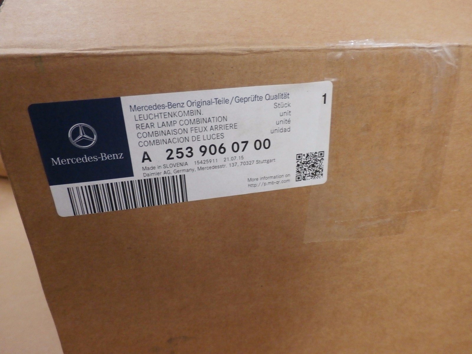 Mercedes-Benz GLC-Class Genuine Left Outer Taillight Rear Lamp NEW ...