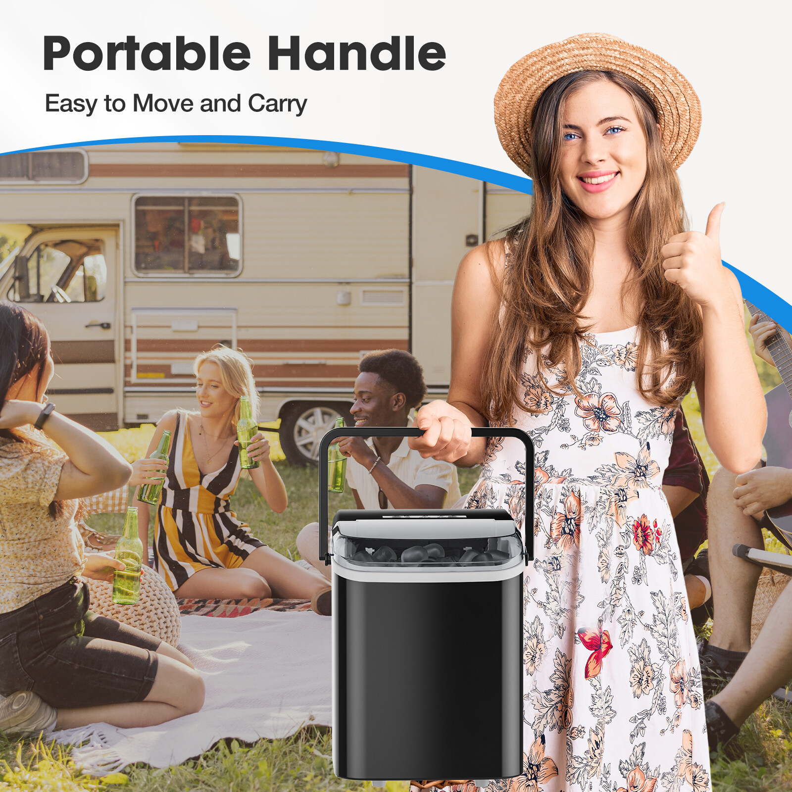 Small Portable Home Use Ice Maker,Black | eBay
