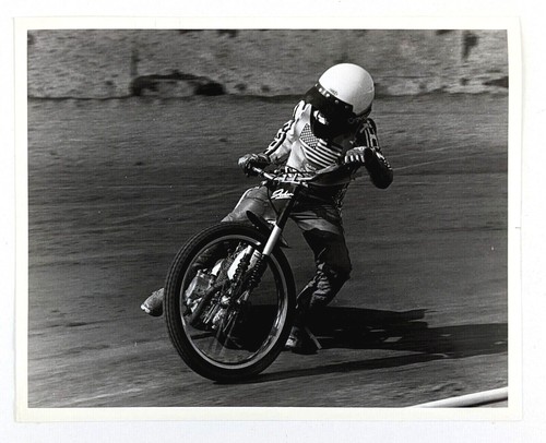 1980s Dirt Bike Motorcycle Racing Corner Slide Vintage Press Photo | eBay