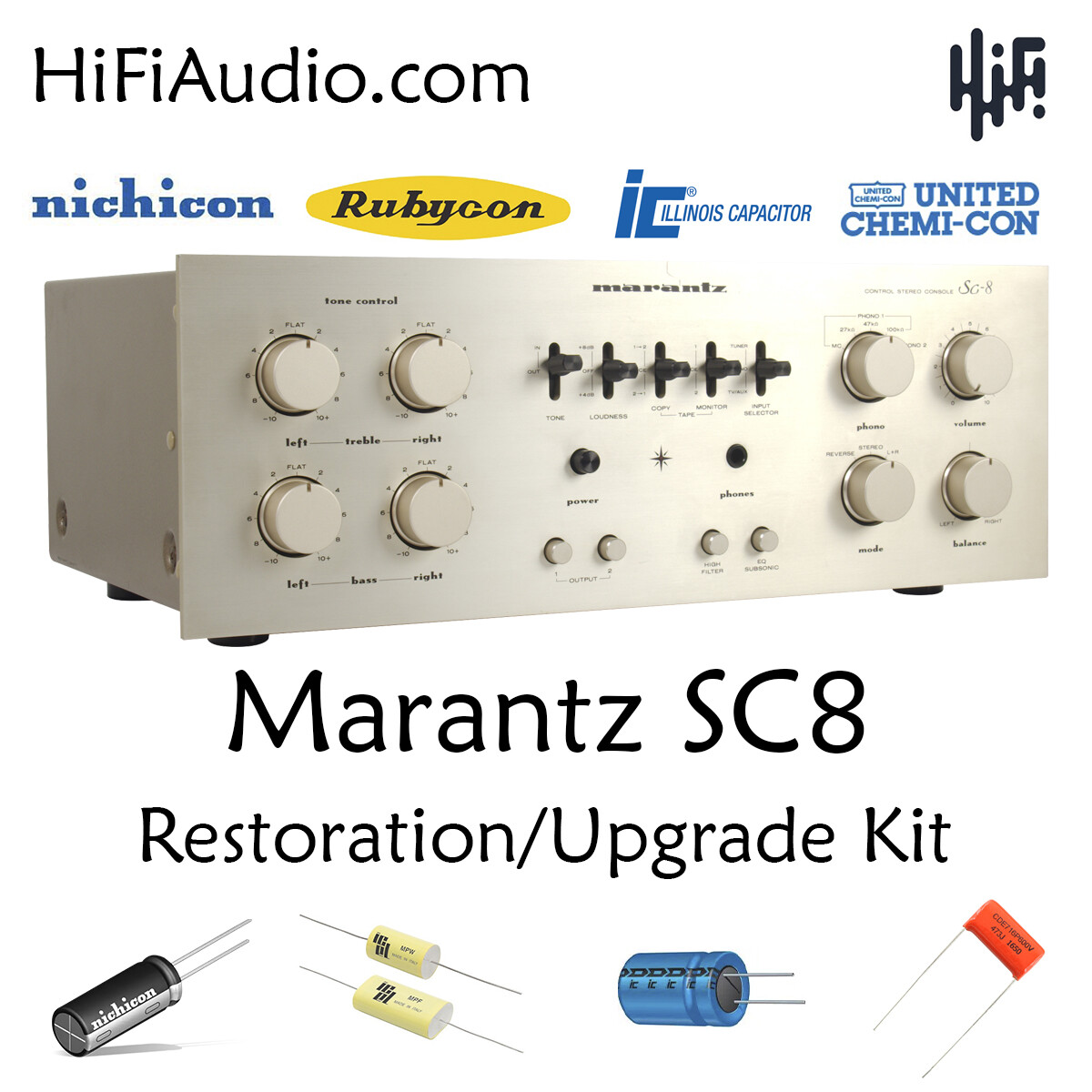 Marantz SC8 preamplifier rebuild restoration recap service kit repair ...