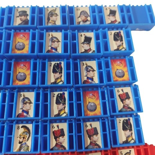 Milton Bradley Stratego 1999 Replacement Lot of Plastic Red Blue Army ...