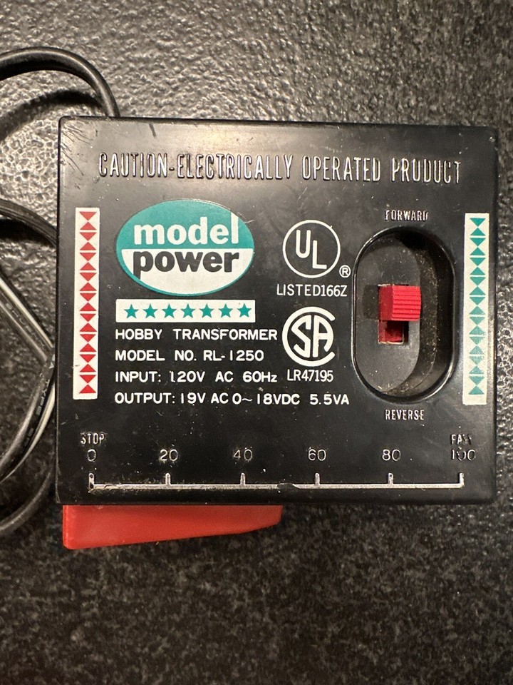 Model Power Hobby Train Transformer Model No. RL-1250 Railroad RR 18vDC ...