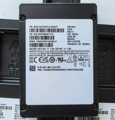 Samsung PM1653 3.84TB SSD 2.5" SAS 24Gbps MZILG3T8HCLS-00A07 MZ-ILG3T80 ...