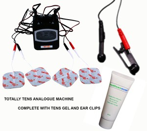 TENS Analogue Machine For Pain Relief Complete With Pair Ear Clips and ...