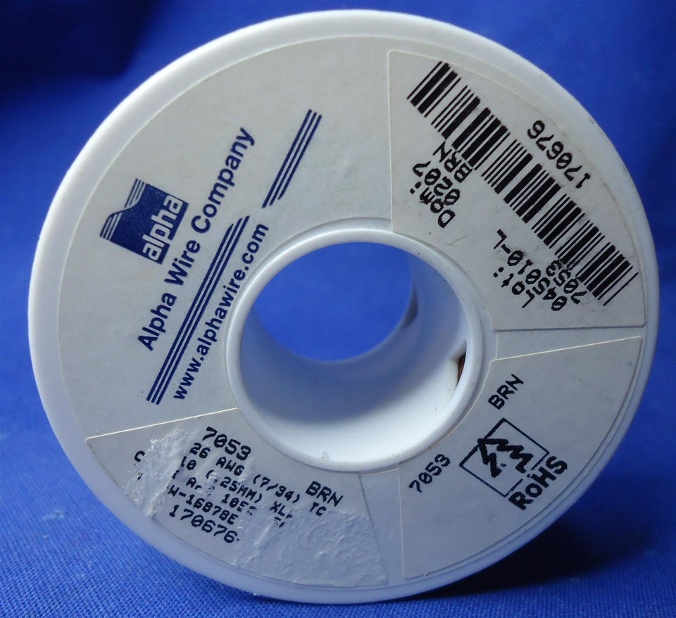 ALPHA WIRE COMPANY 7053 BRN 22 AWG 100FT LOT 045010-L UNUSED SURPLUS | eBay