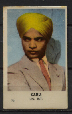 Sabu Vintage Dutch Movie Film Star Trading Card 78 | eBay