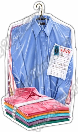 Dry Cleaning Laundry Clean Clothing Shirt Car Bumper Vinyl Sticker ...