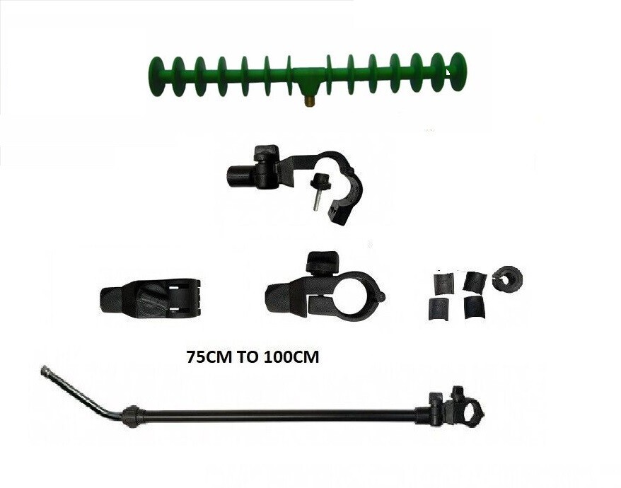 Universal Seat box or Chair Fishing Feeder Long Arm Rest & rod rest ...