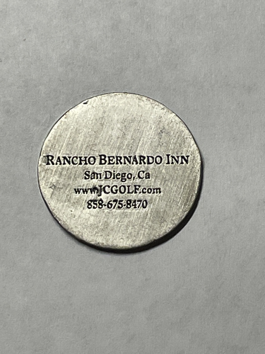 Rare Rancho Bernardo Inn 1" Coin Style Golf Marker - San Diego, CA - A ...