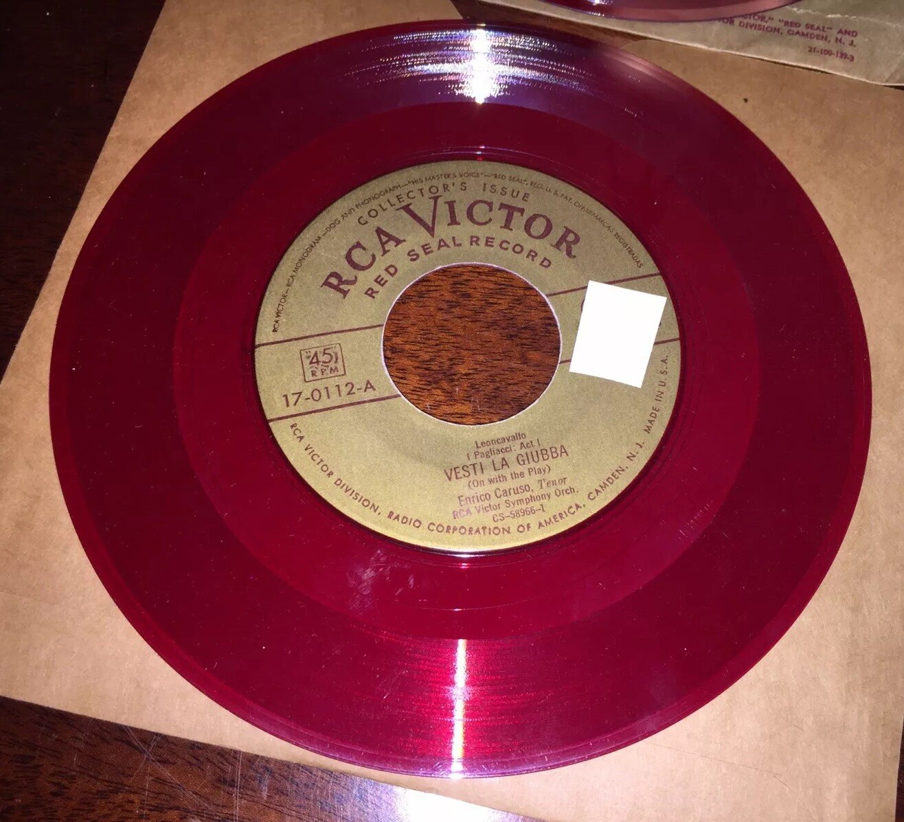 4 - RCA Victor Red Seal Records 45 RPM Enrico Caruso Arthur Fiedler ...