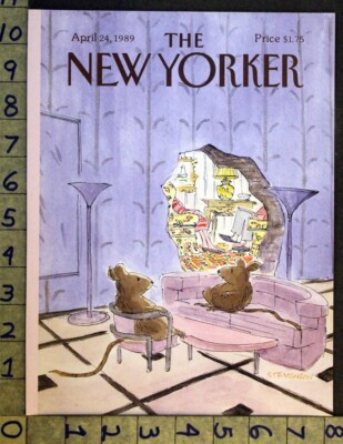 1989 MOUSE HOUSE DECOR CARTOON COMIC JAMES STEVENSON ART NEW YORKER ...