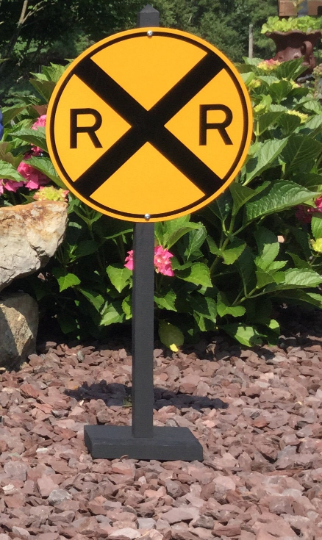 Yellow Railroad Crossing