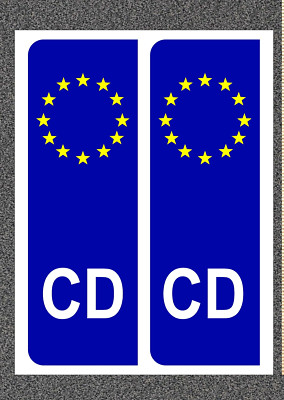 2 x CD CORP DIPLOMATIC EU Euro Number Plate VINYL STICKER CAR + | eBay