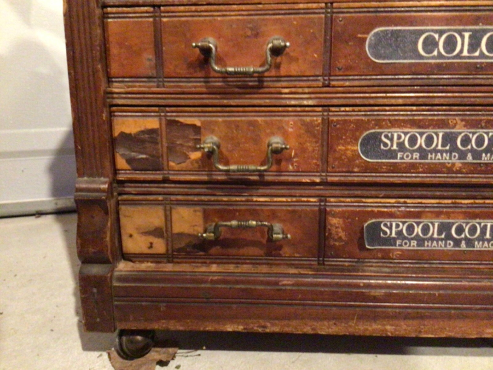 1890’s Antique Thread Spool Cabinet J P Coats 6 Drawer Willimantic | eBay
