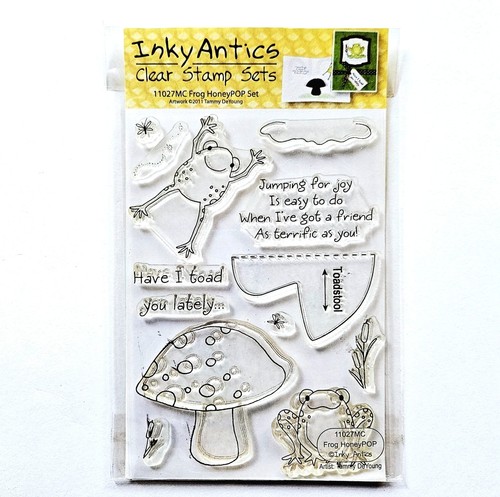 FROG 3D HONEYPOP Inky Antics Clear Stamps Pond Toad Mushroom Pet Animal ...