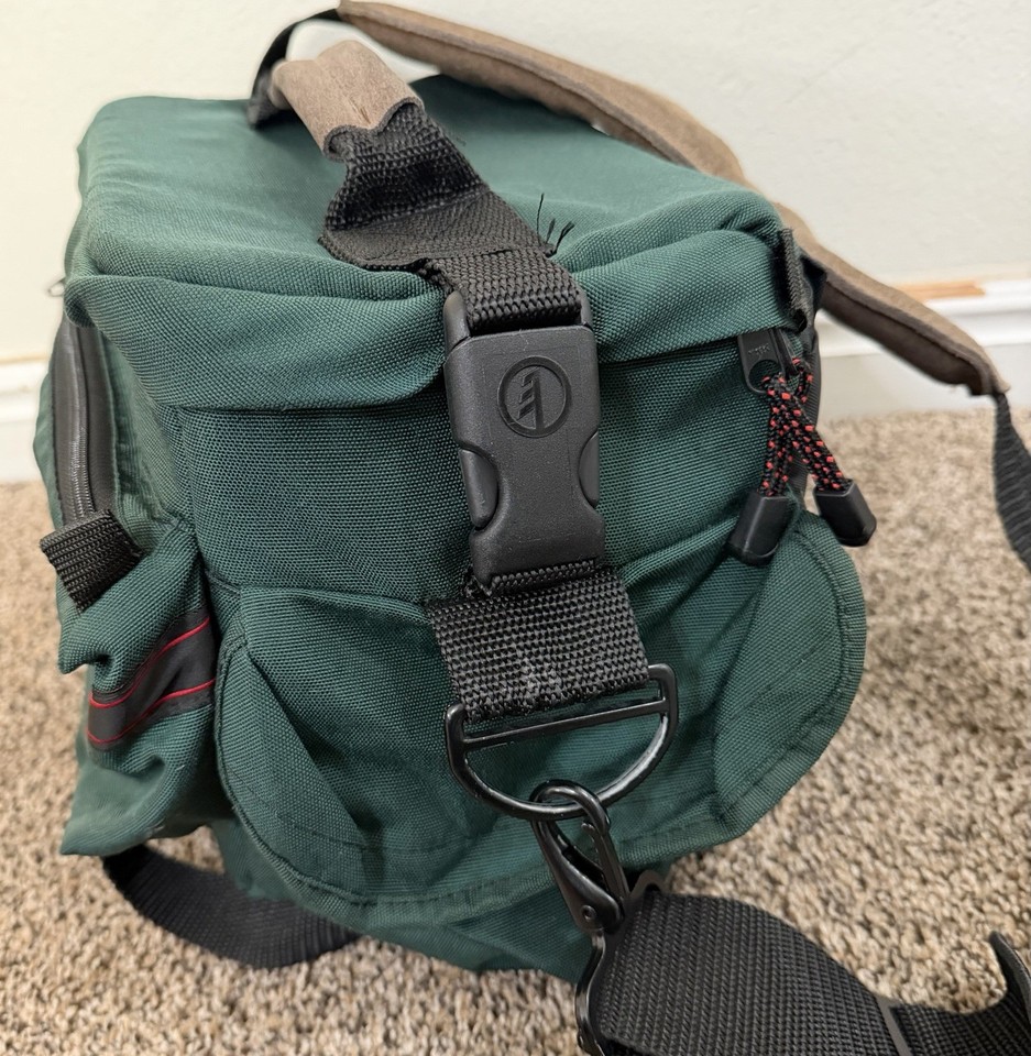 Tamrac 706 Pro Convertible Bag 1989 shoulder & waist green camera bag w ...