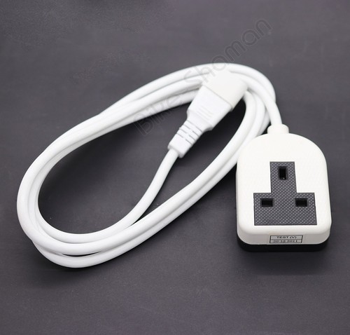 UPS Power Extension Cable IEC C14 Male Plug to UK Mains Socket, 13A ...