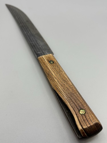 Vintage Butcher 3 Knife Set Forgecraft Hi Carbon Full Tang Wood Handles ...