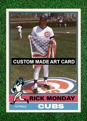 Rick Monday Chicago Cubs Baseball Art Card | eBay