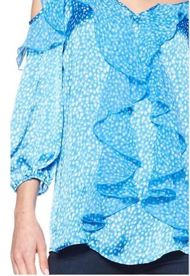 Women's Occasion Cocktail Dinner evening party Ruffle Blouse top tunic ...