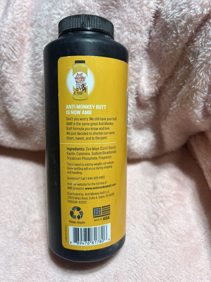 AMB Talc Free Anti Friction Body Powder Sweat Absorber Calamine Monkey ...