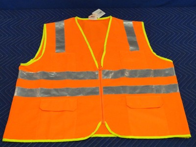 3A Safety Groups Orange Safety Vest 4XL Reflective Stripes Construction ...