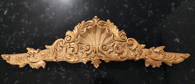 Decorative Valence Center Accent with Leaf & Shell Scrolls for Wall ...