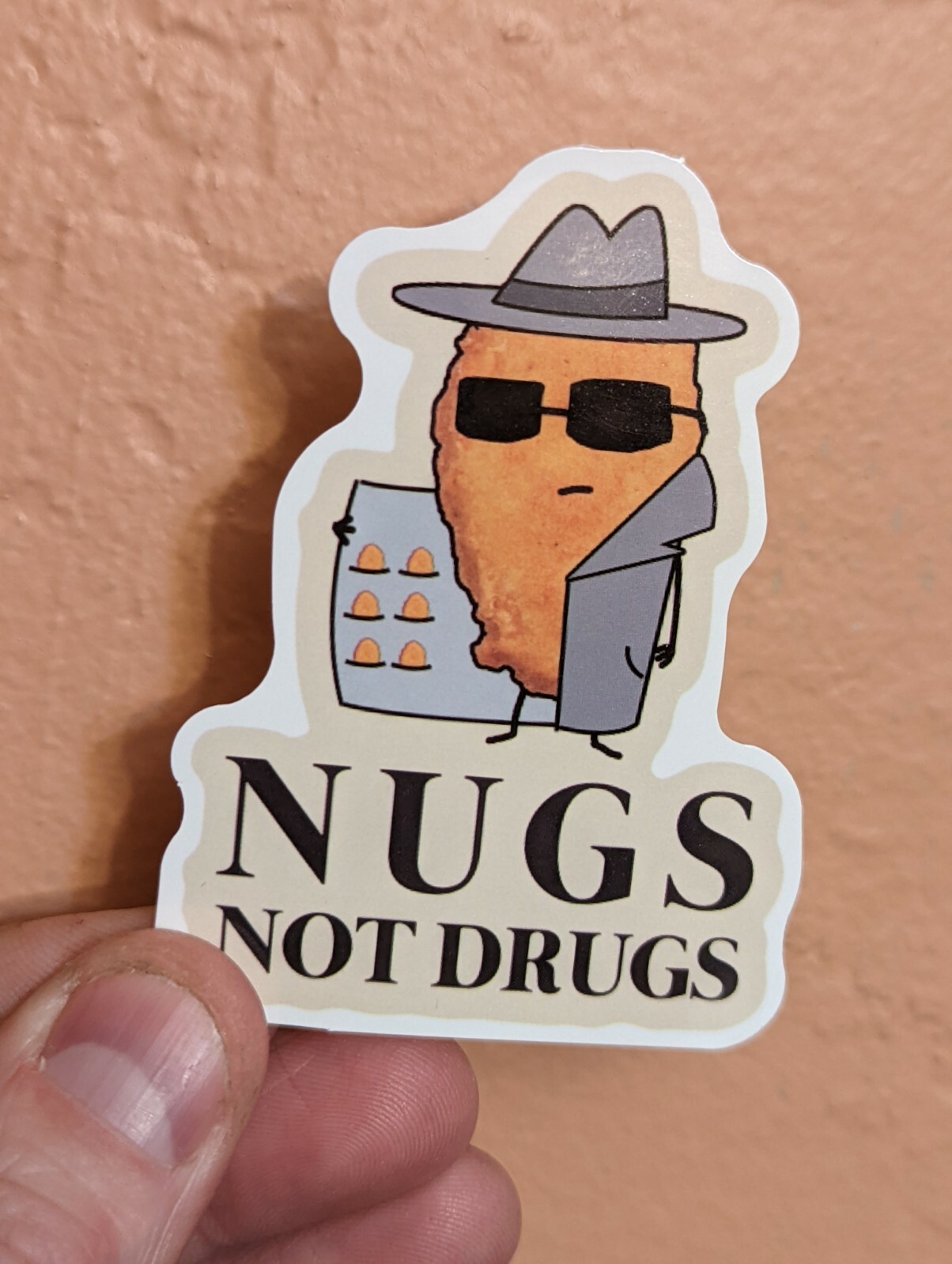 6-pack funny nugs not drugs nuggets vinyl 3" Sticker Waterproof | eBay