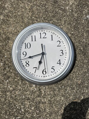 9” ROUND WALL CLOCK BATTERY OPERATED INDOOR | eBay