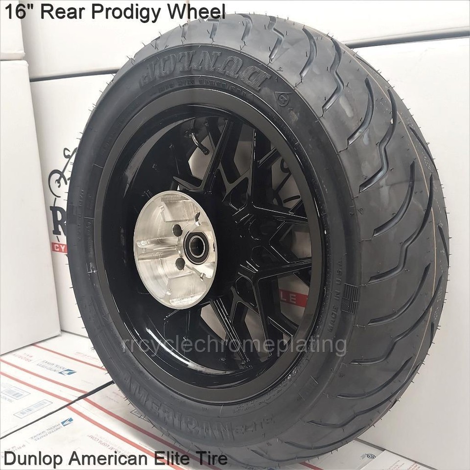 Harley Black Prodigy 21" F 16" R Wheels Tires 09-19 Street Glide Ultra ...
