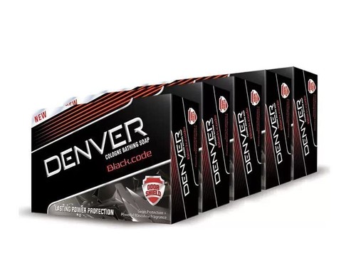 DENVER Black Code Bathing Soap -125GM Each (Pack Of 5) | Fragrance Soap ...
