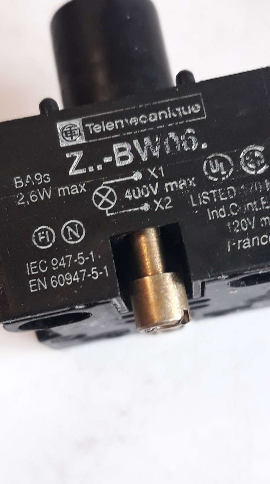 Telemecanique Z BW06 400V 2,6W Lamp Module Contact Block | eBay.de