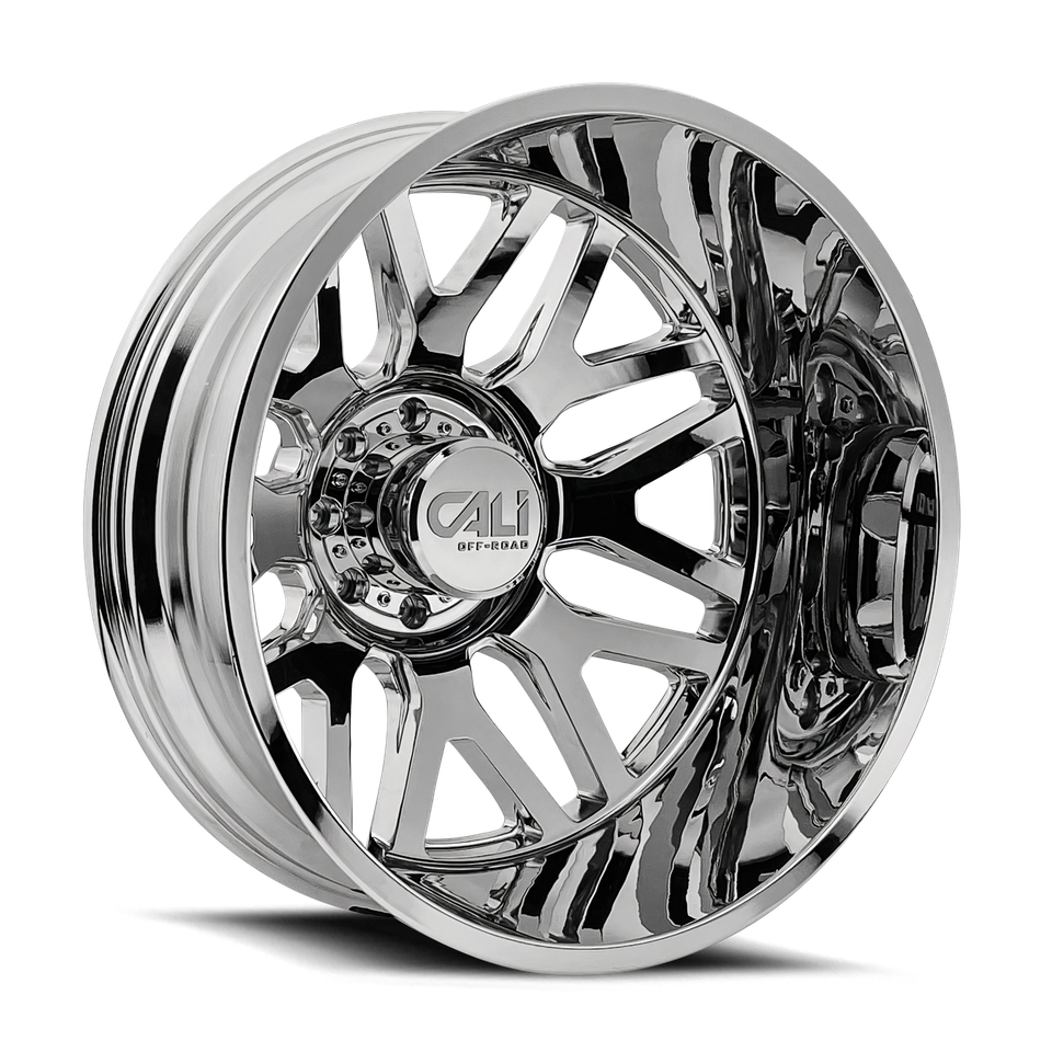 (Set-6) Cali Off-Road Invader Dually 22x8.25 8x200 115mm Chrome Wheels ...