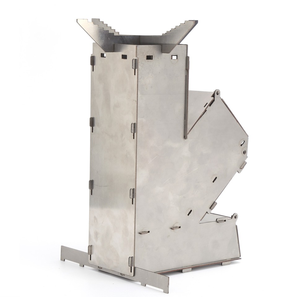 Camping Backpacking Stove Rocket Stove Stainless Steel Detachable Wood ...