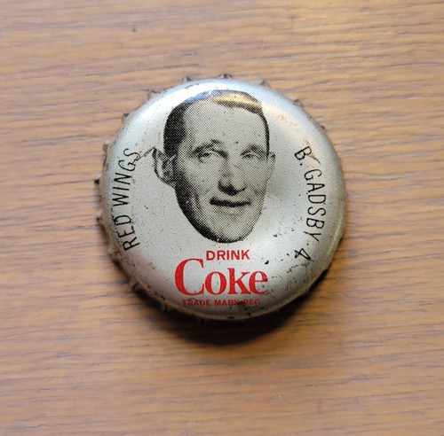 1964-65 Bill Gadsby Coke NHL Bottle Cap Red Wings Coca-Cola Original ...
