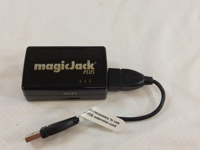 MagicJack Plus USB VoIP Phone Adapter With Ethernet WiFi Port Black ...