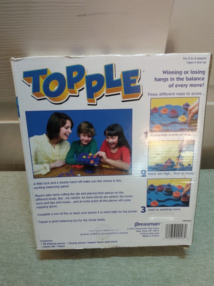 [46/48 Pieces] Pressman 2014 Topple Balance Board Game - Missing 2 ...